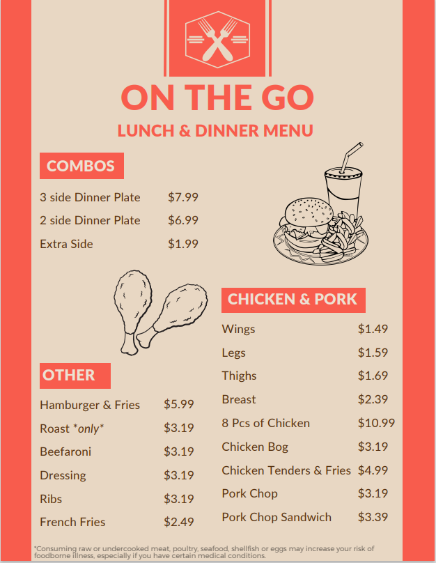 MENU On The Go Gas Stations In Effingham SC